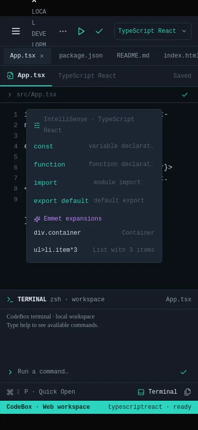 CodeBox Mobile Editor
