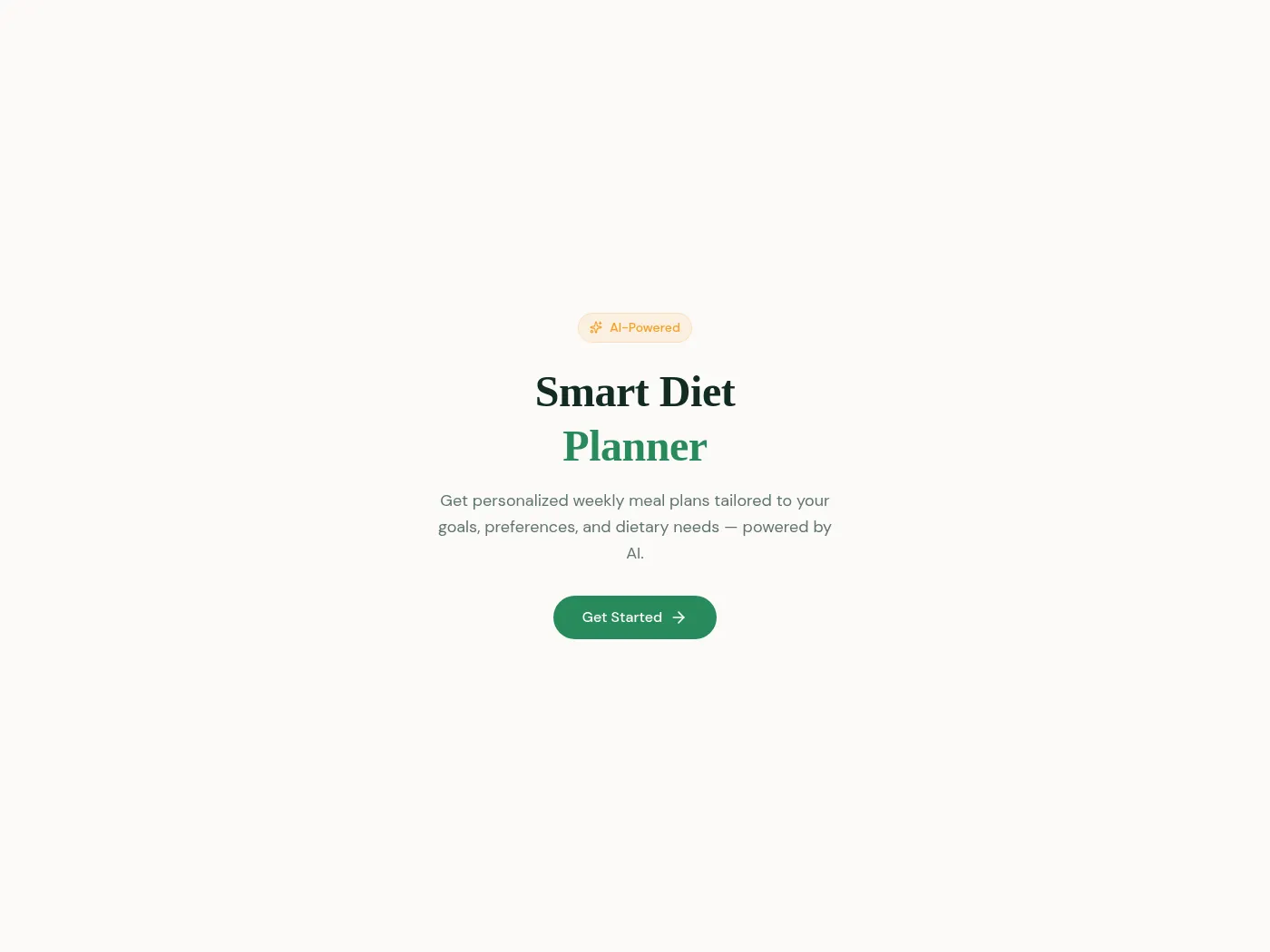 Smart Diet Planner