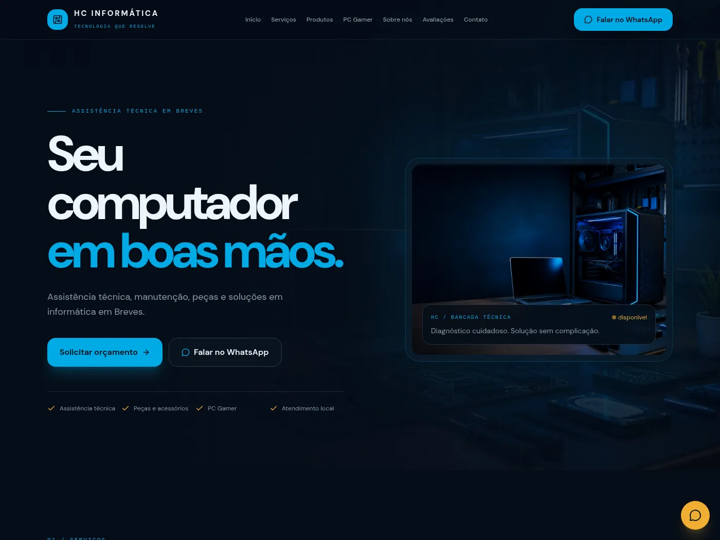 HC Informática Pro Website