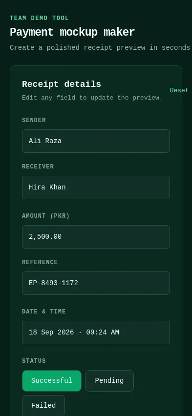 Easypaisa Screenshot Maker