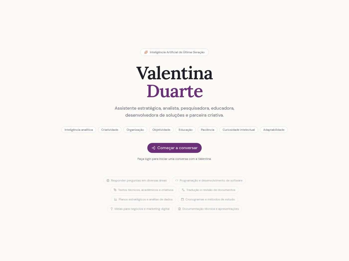 Valentina Duarte AI Suite