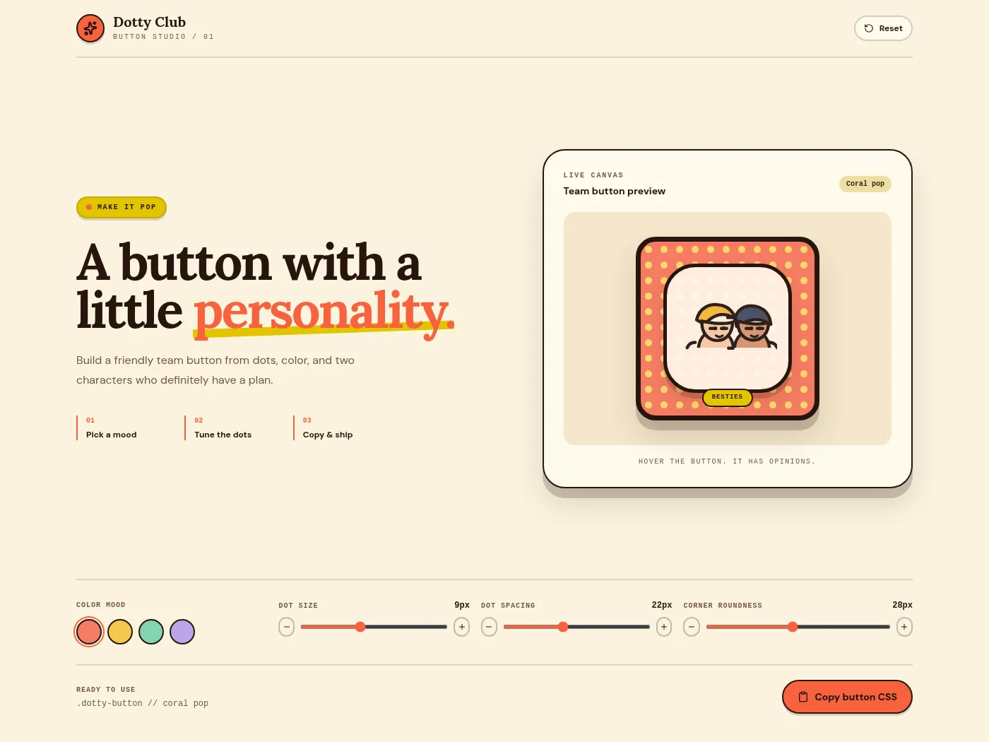 DotCartoon Button Creator