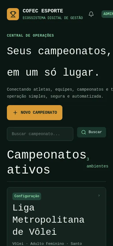 COFEC Esporte Platform