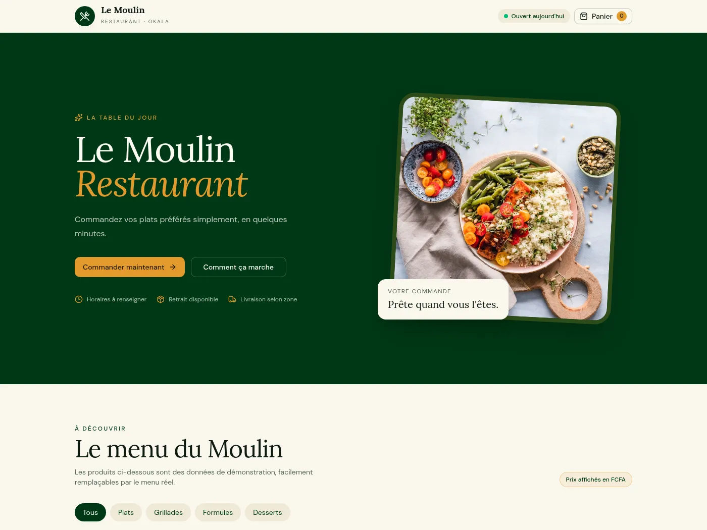 Le Moulin Online Ordering