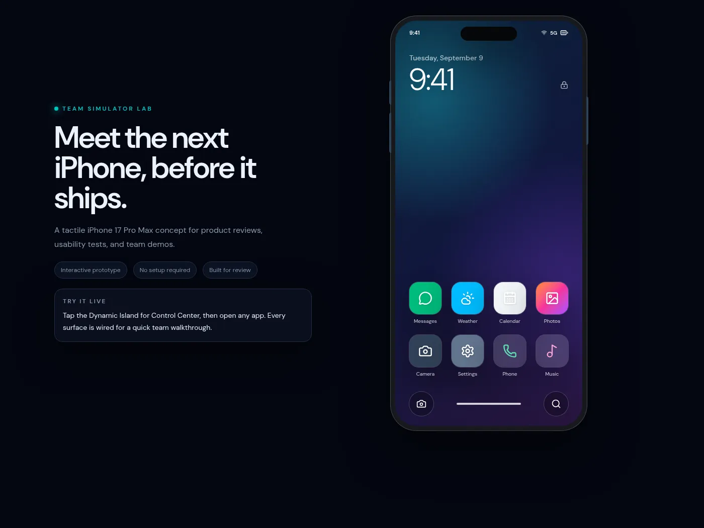 iPhone 17 Pro Max Simulator