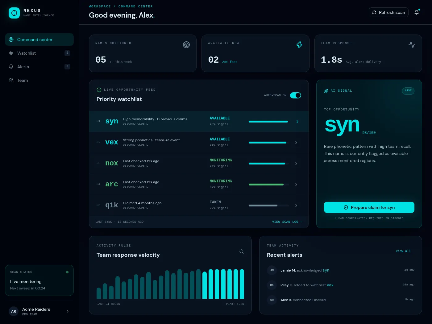Discord Name Sniper AI
