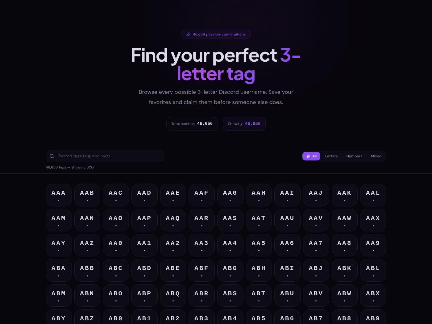 Discord Tag Finder