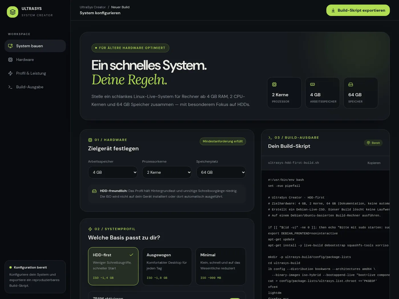 UltraSys Creator