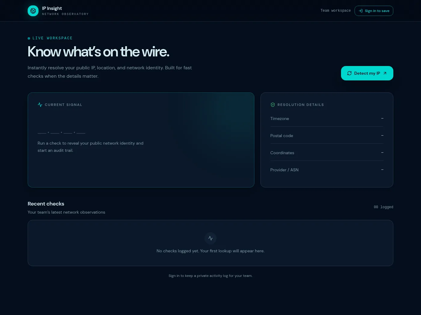 IP Insight Dashboard