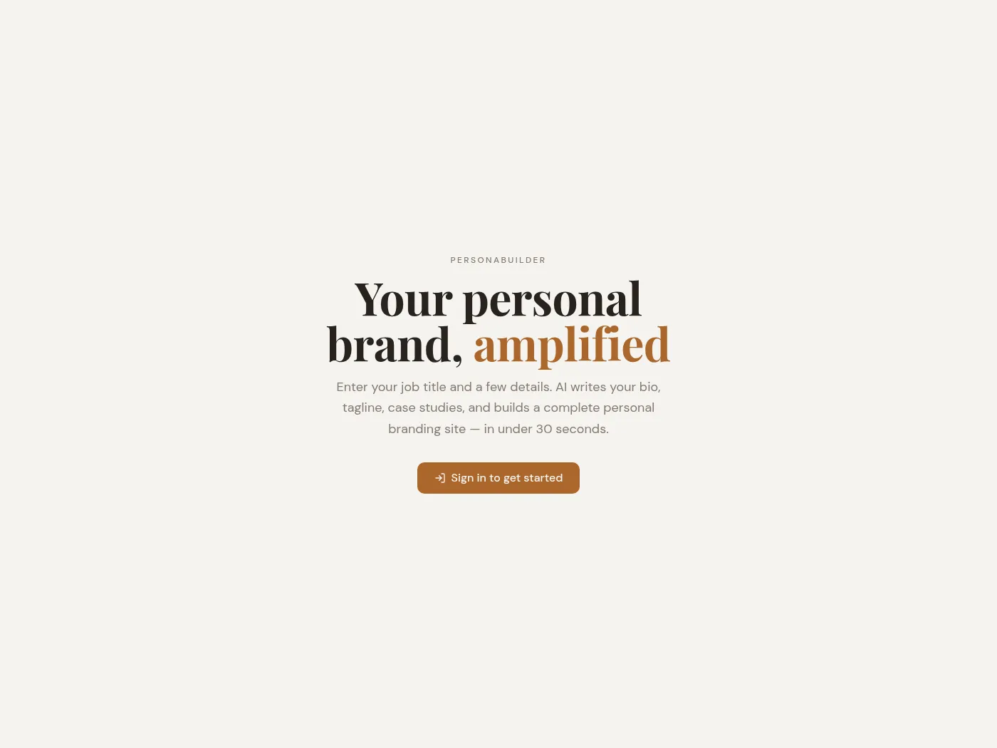 PersonaBuilder Site Generator
