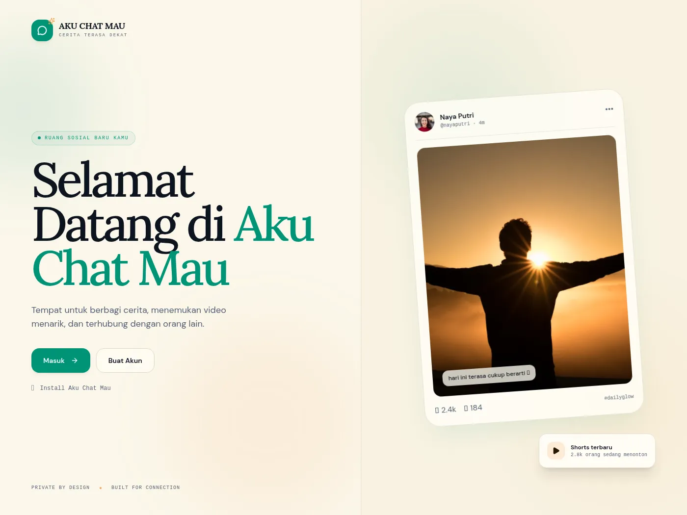 AKU CHAT MAU Social Media