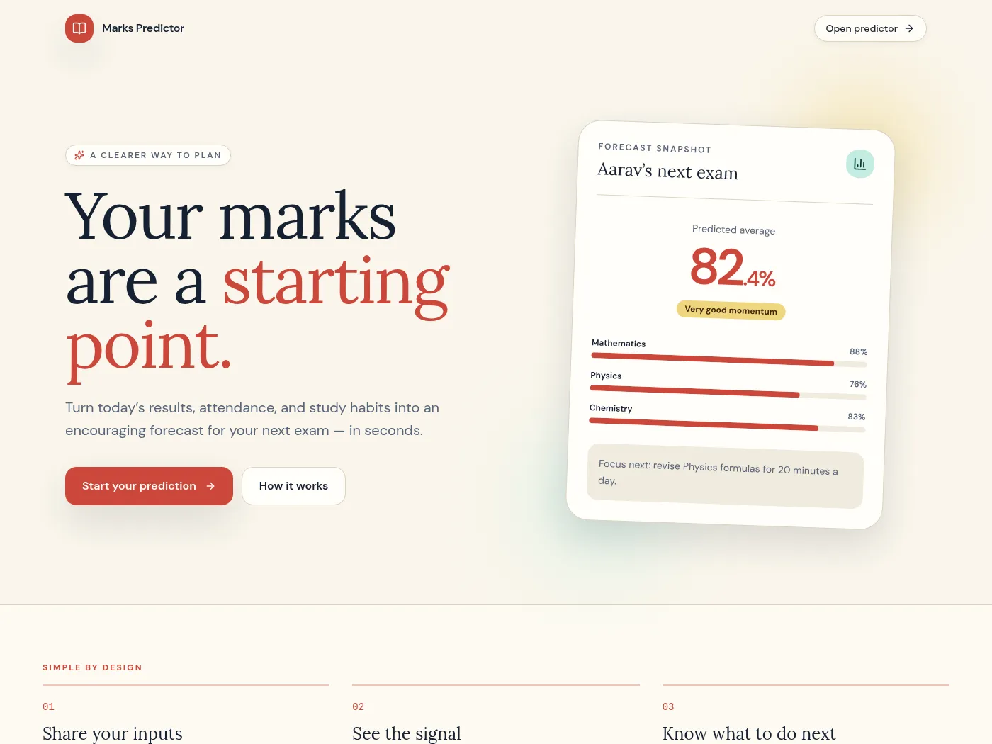Student Marks Predictor