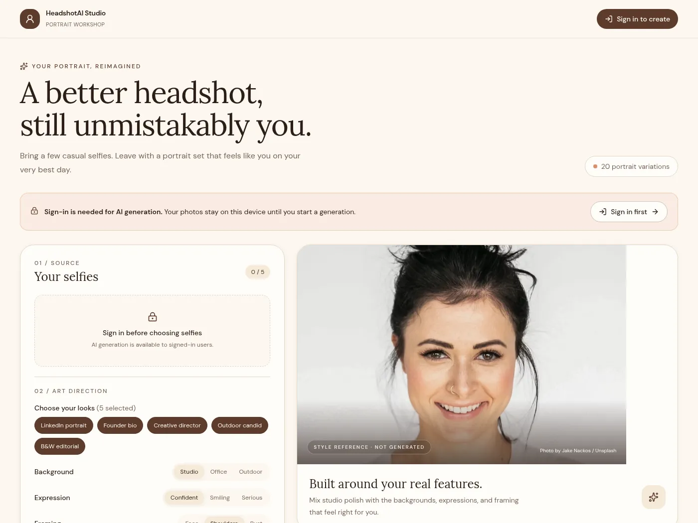HeadshotAI Studio