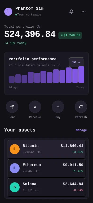 Phantom Wallet Simulator