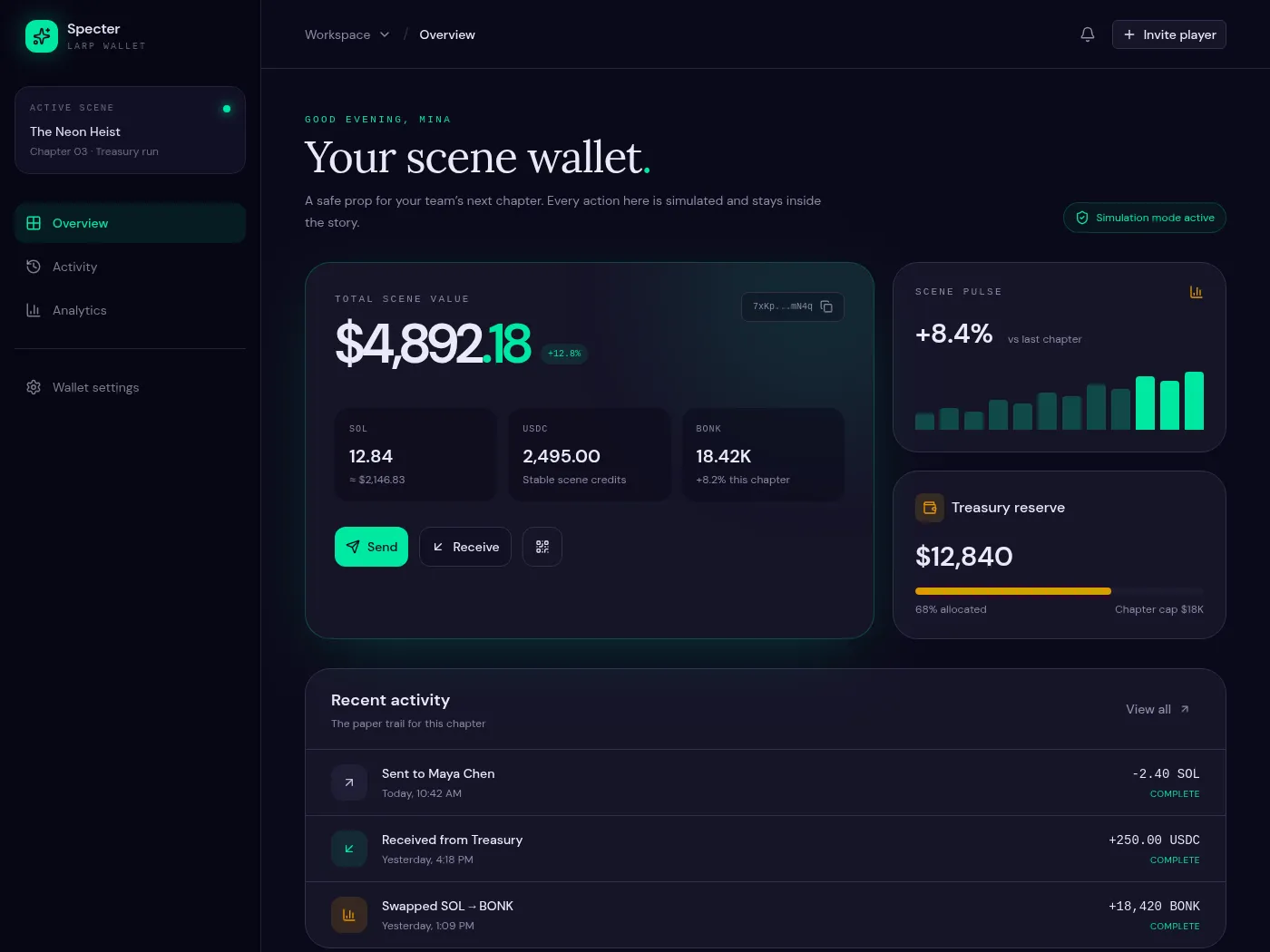 LARP Phantom Wallet Sim