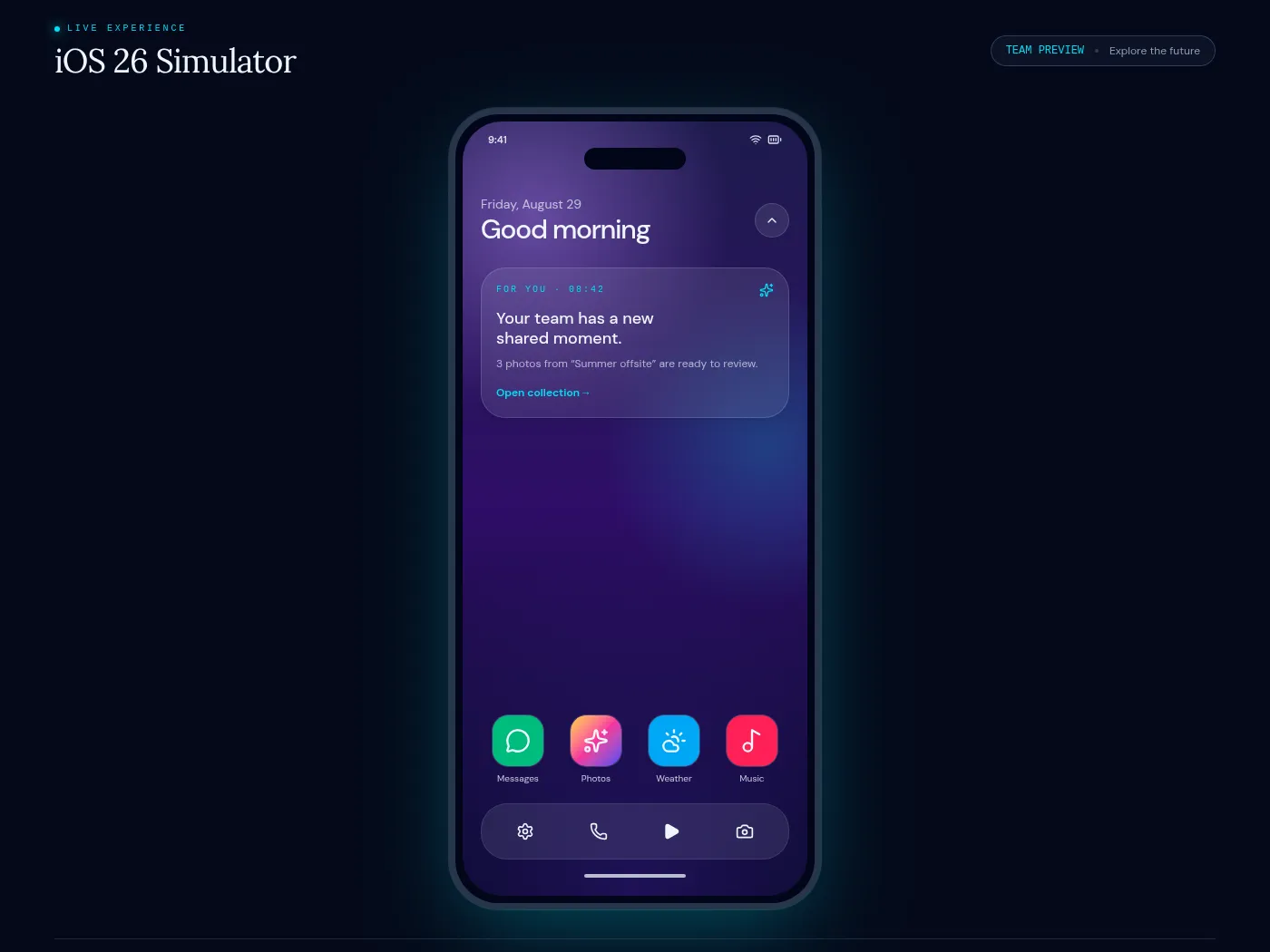 iOS 26 Experience Simulator