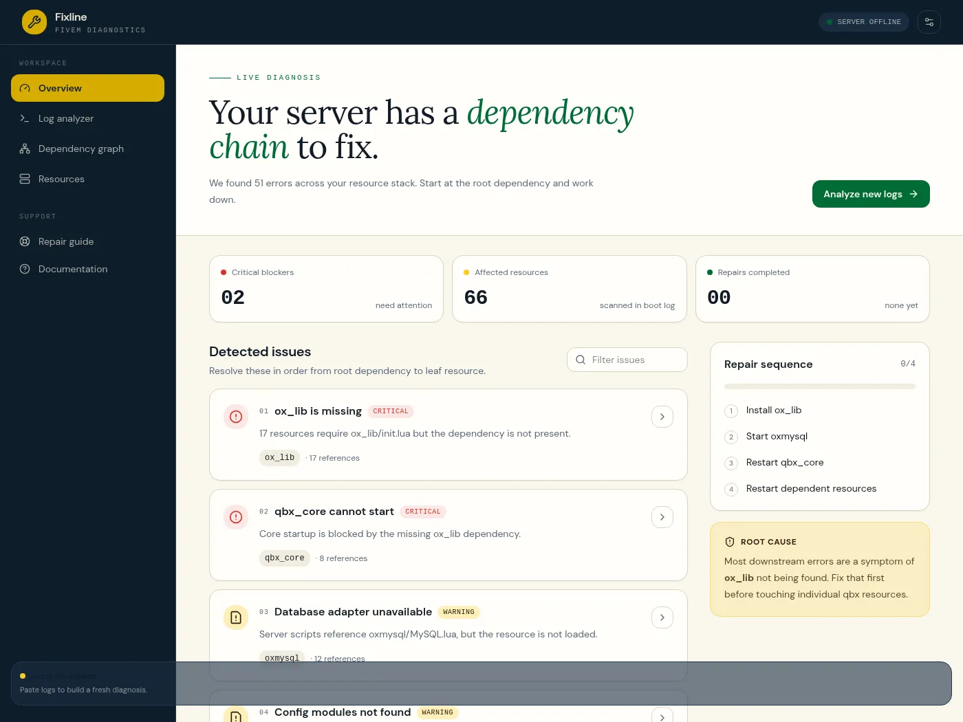 FiveM Dependency Troubleshooter
