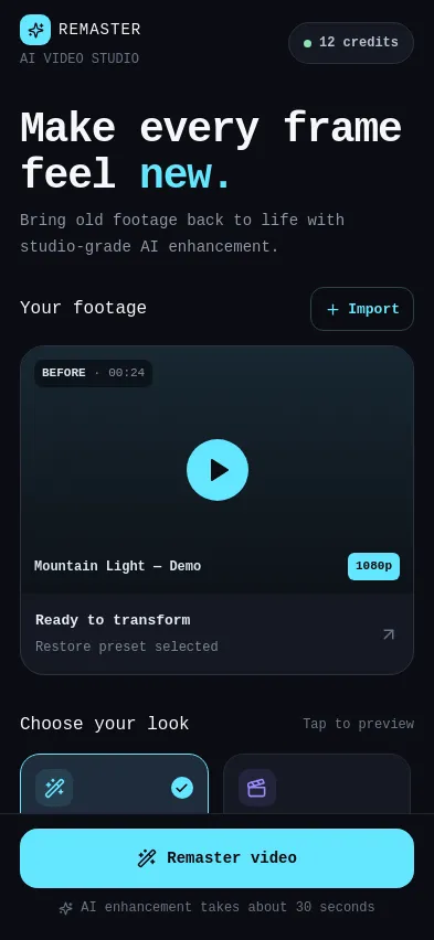 AI Video Remaster Pro