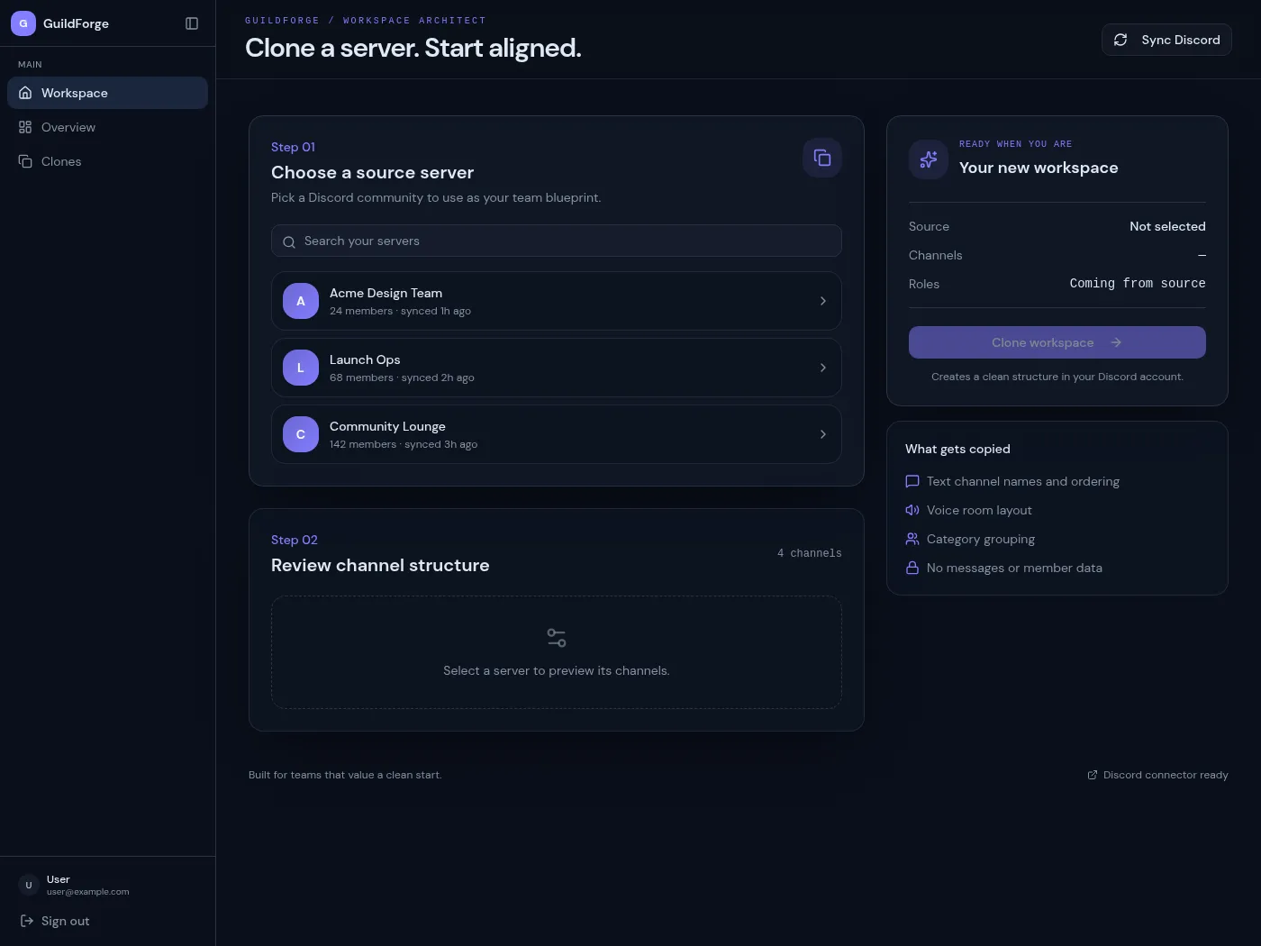 Discord Server Cloner