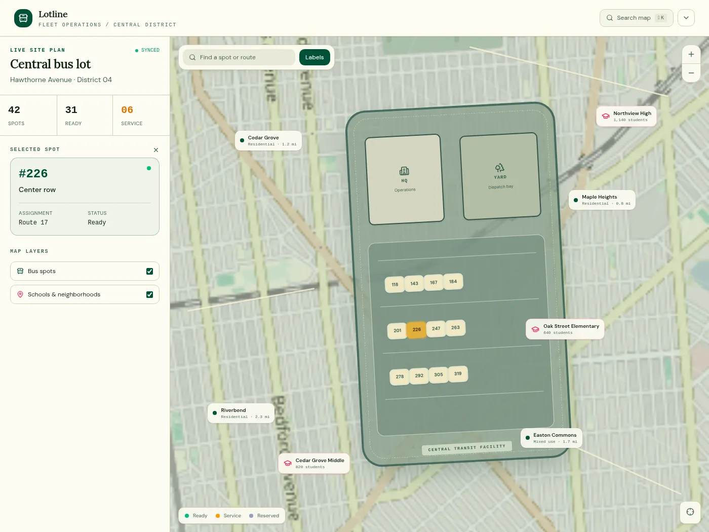 Bus Lot Map Builder