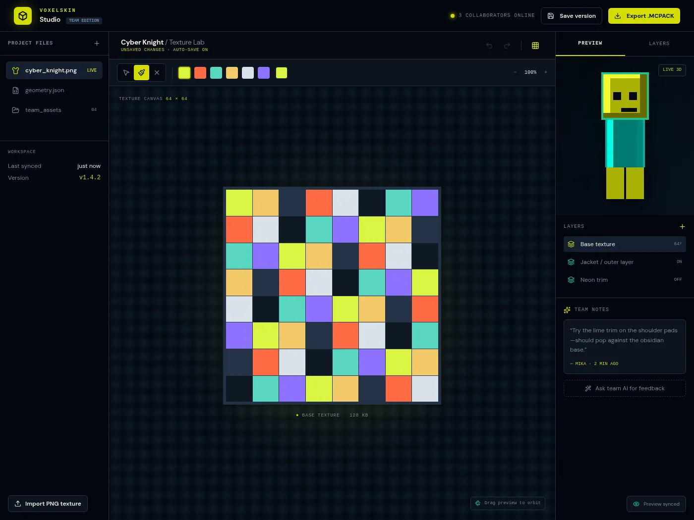 VoxelSkin Studio