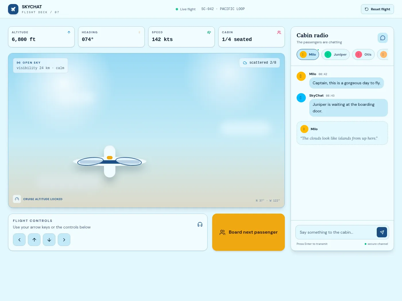 SkyChat Game