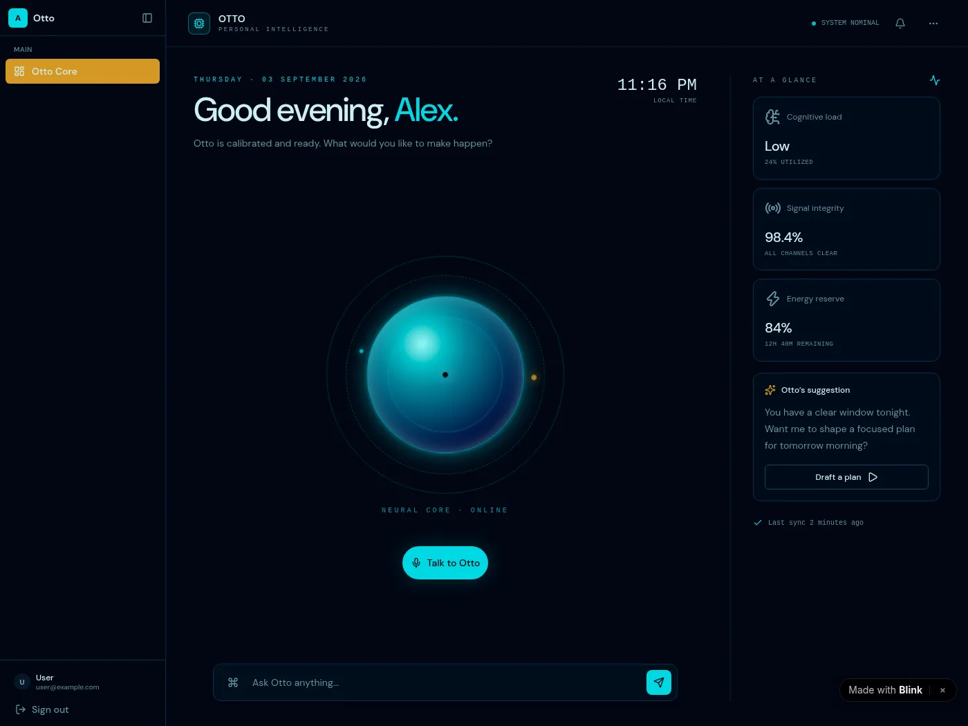 Otto Orb Dashboard