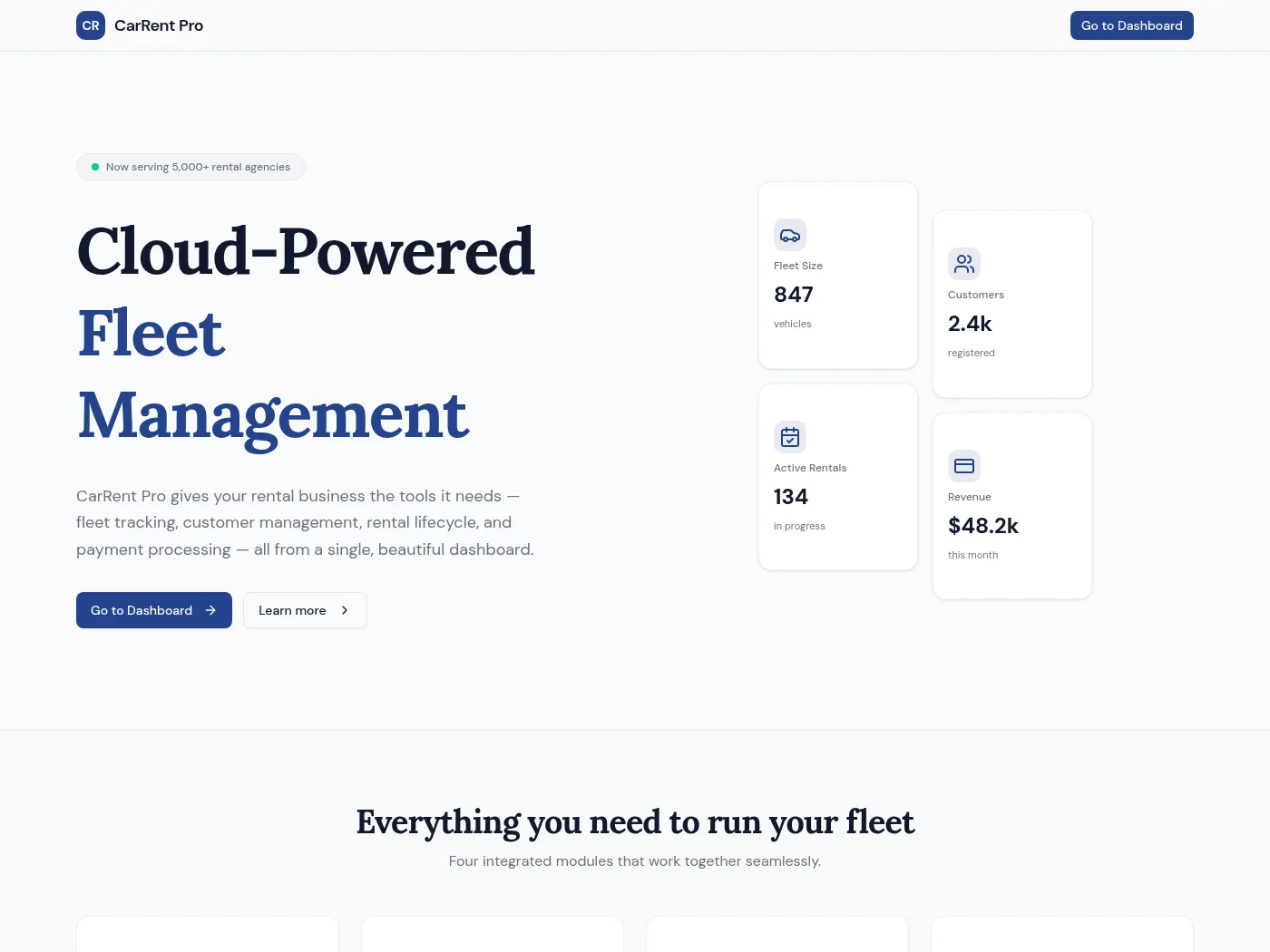 SaaS Car Rental Hub