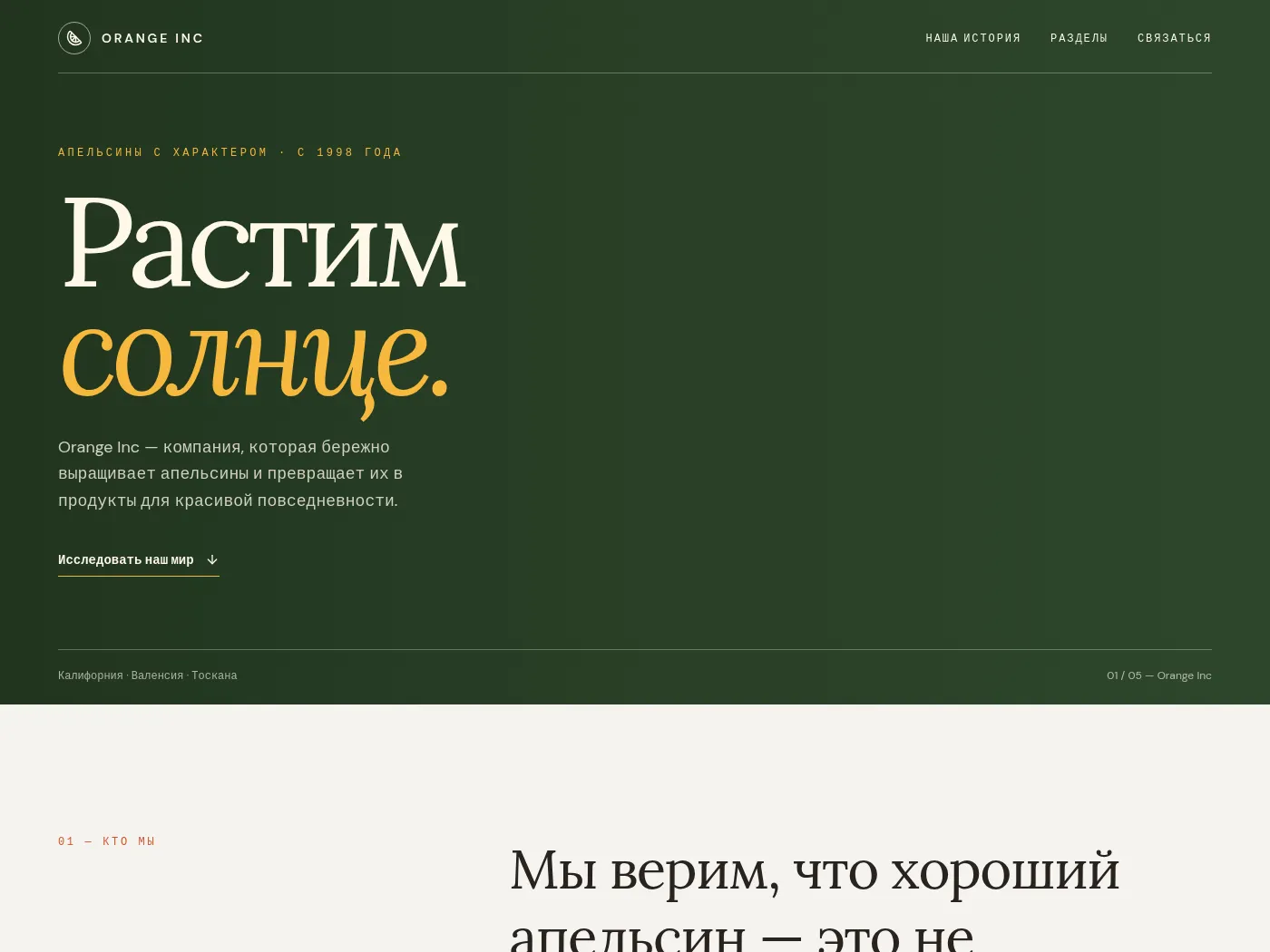 Orange Inc Website