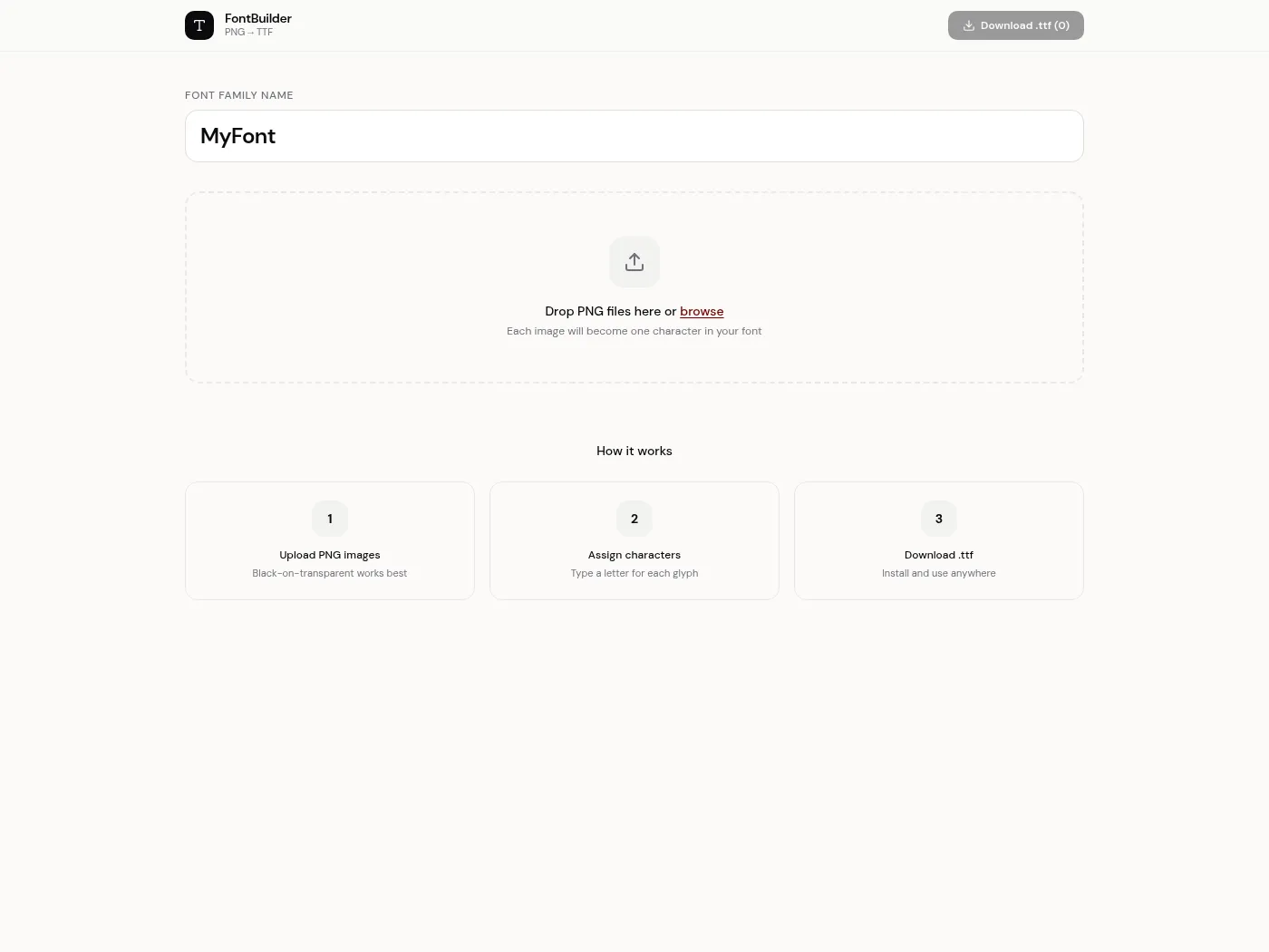 FontBuilder Web App