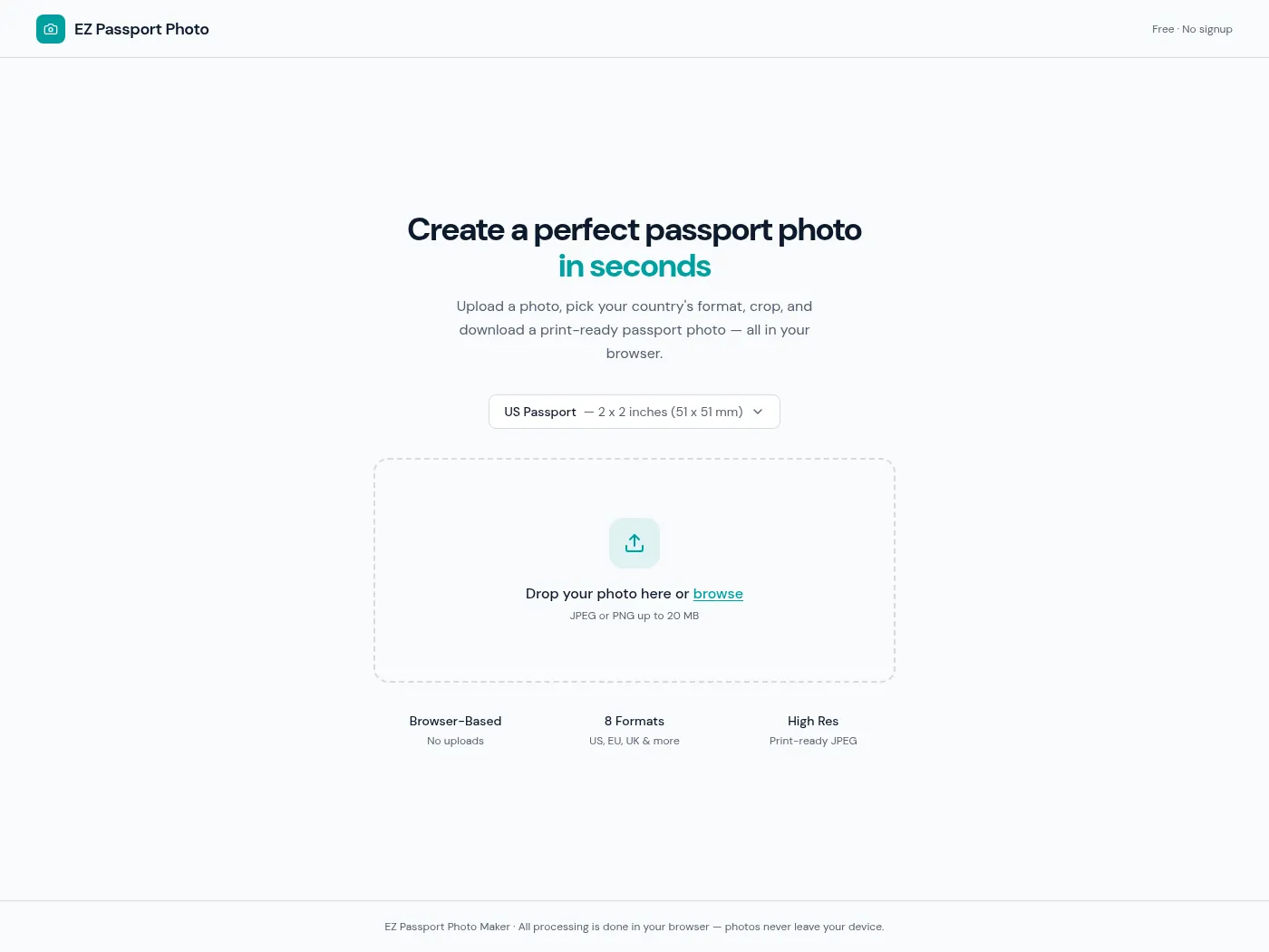 EZ Passport Photo Maker