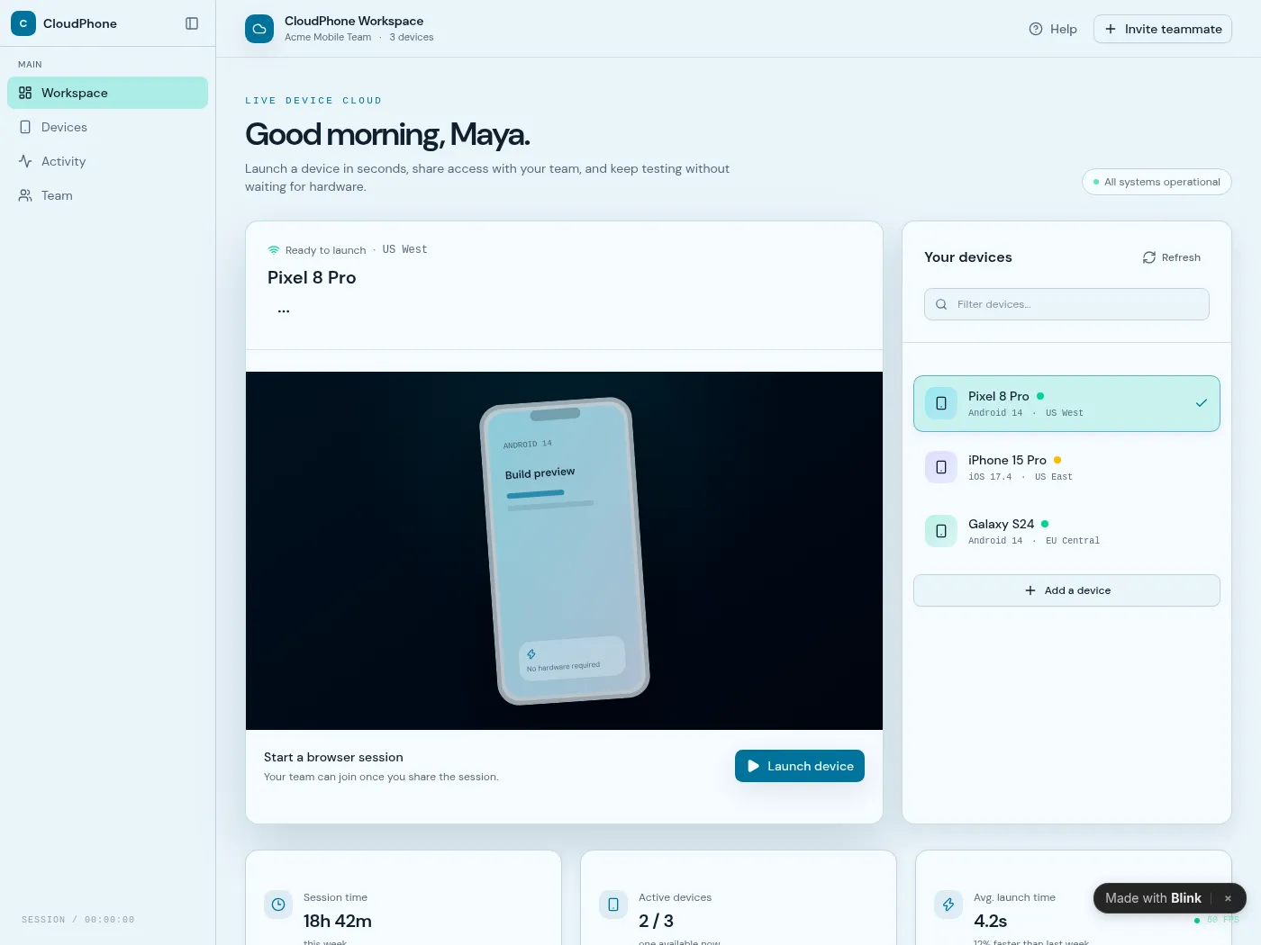 CloudPhone Workspace