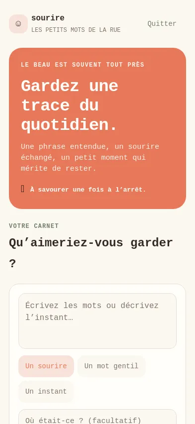 Sourire Street Notes