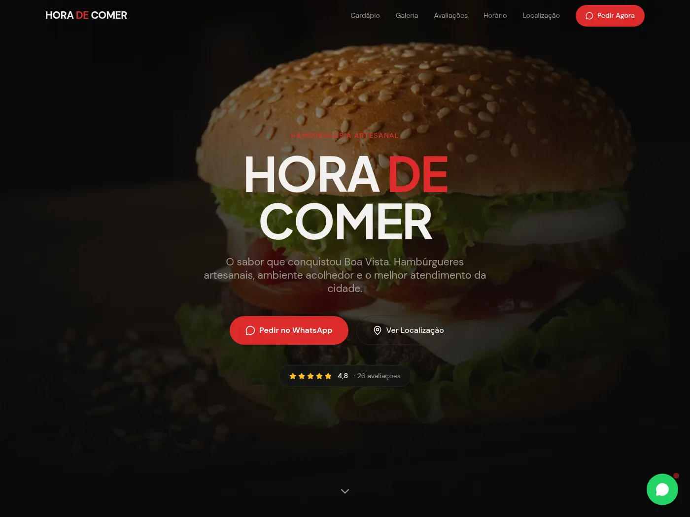 Hora de Comer Website