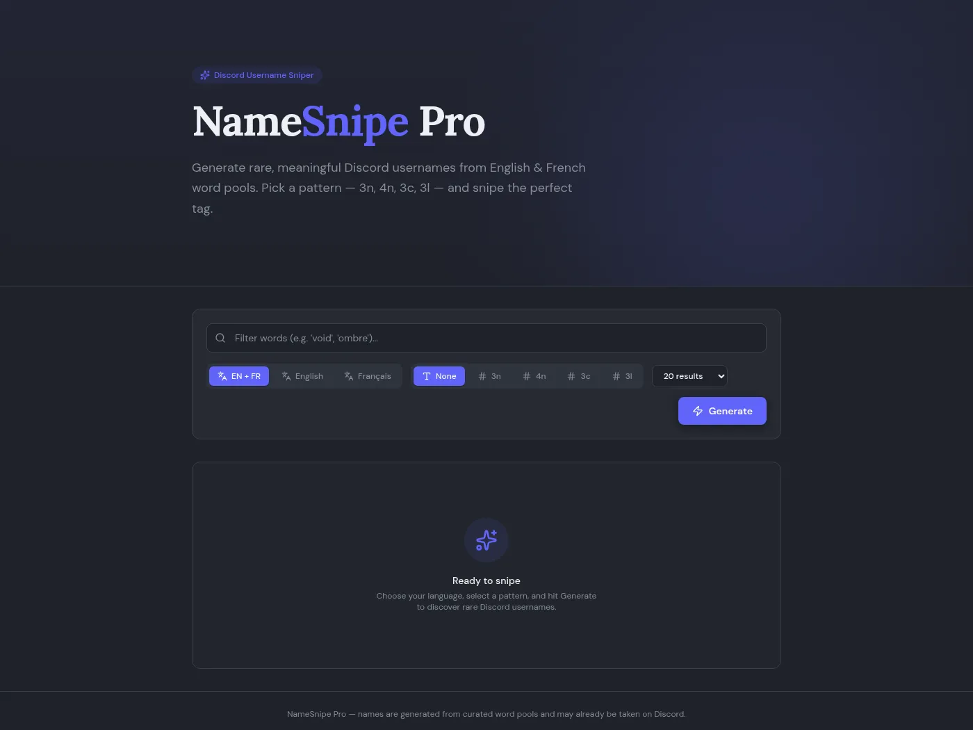 NameSnipe Pro