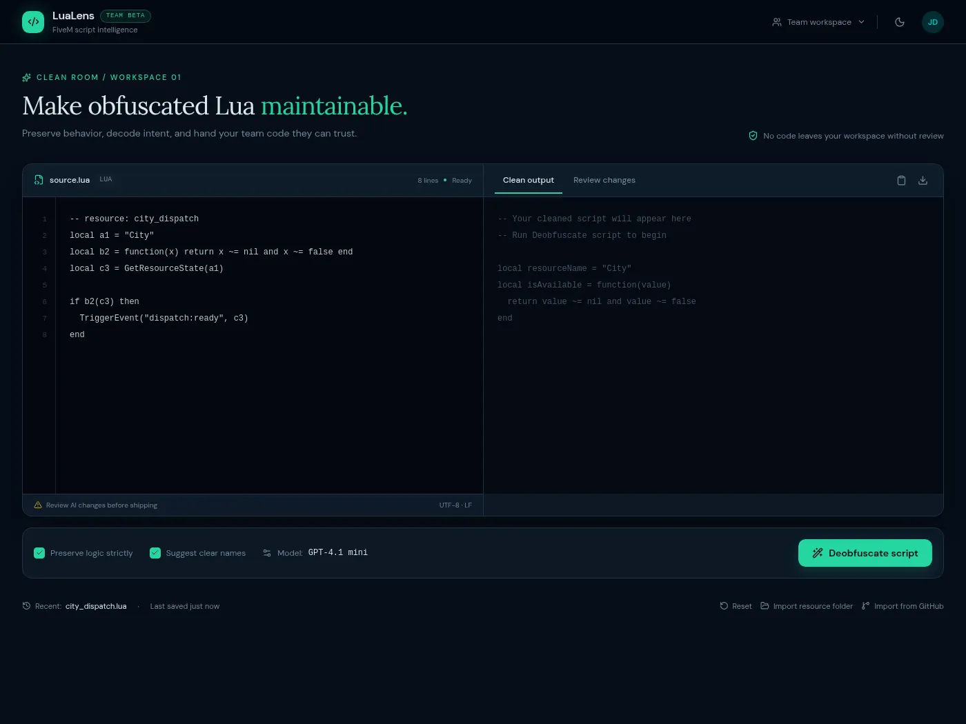 FiveM Lua Deobfuscator
