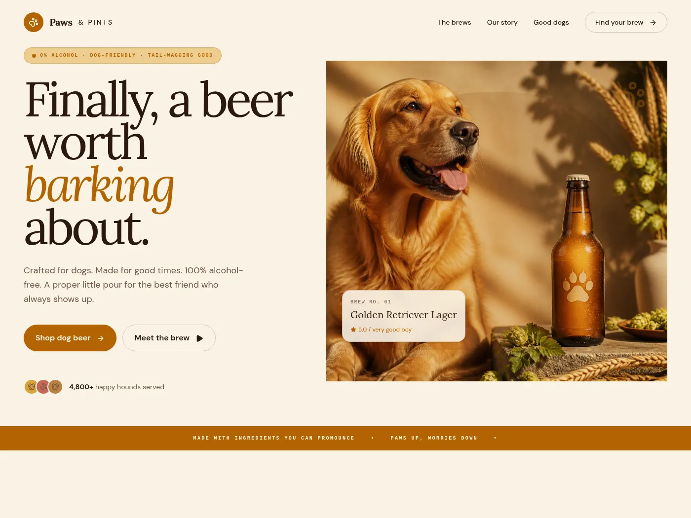 Paws & Pints Craft Site