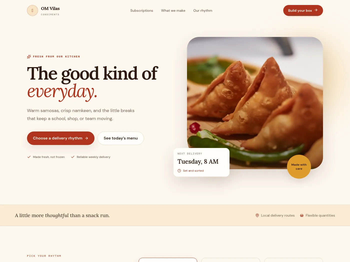 OM Vilas Snack Delivery