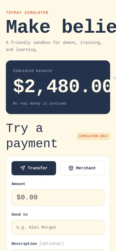 ToyPay Simulator