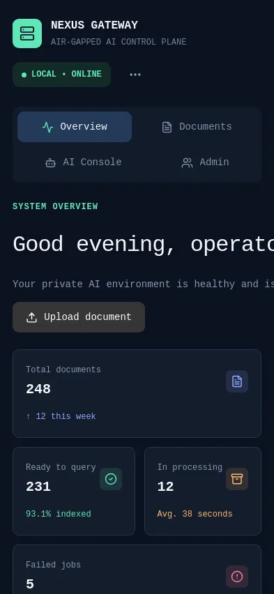 AI Gateway Mobile Portal