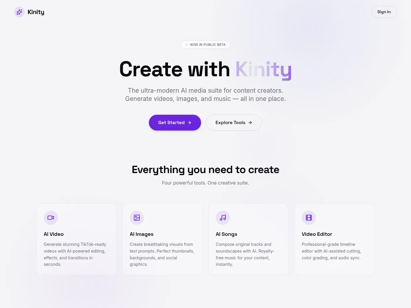 Kinity AI Media Suite