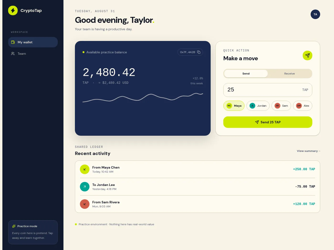 CryptoTap Simulator