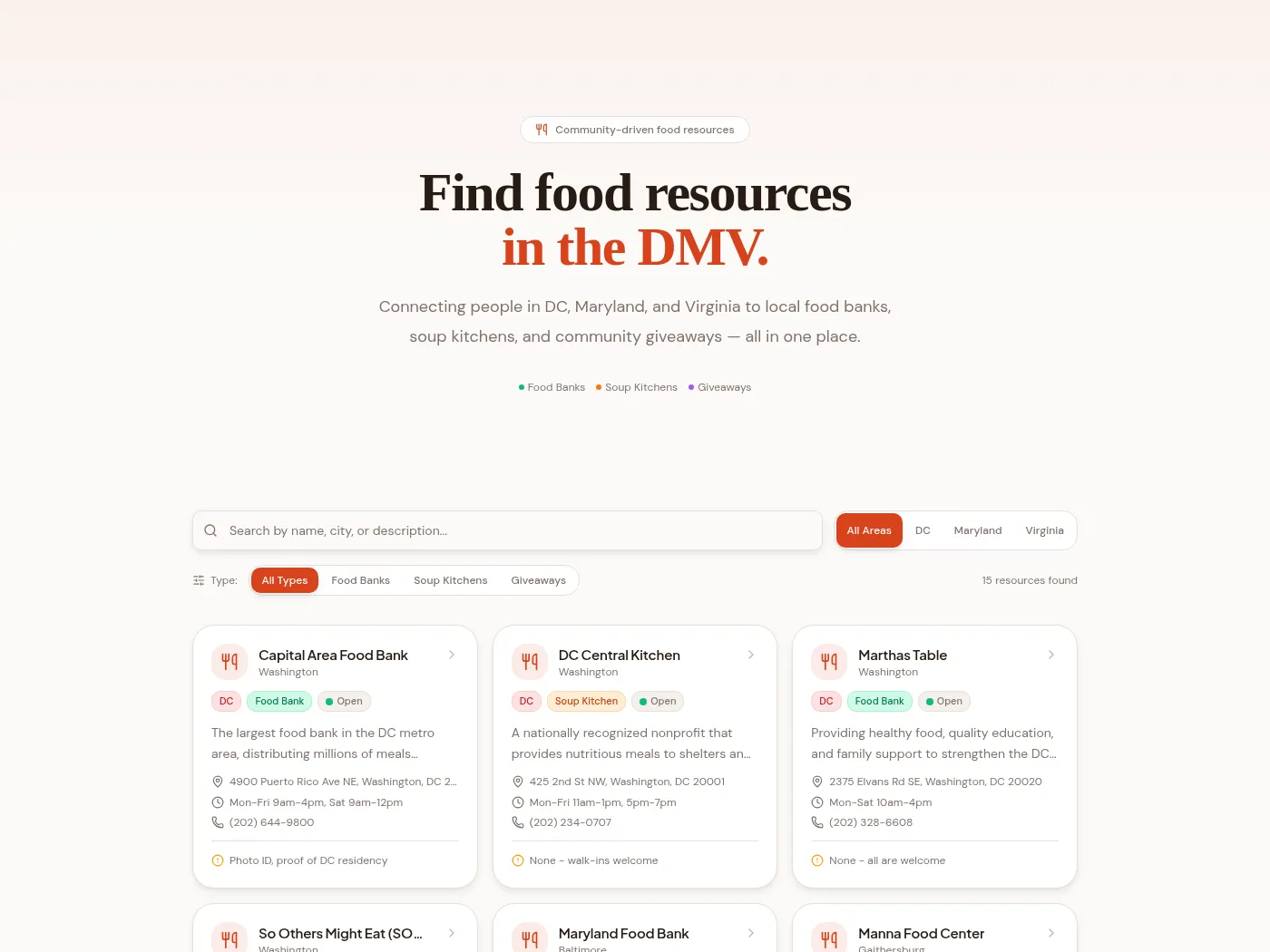 DMV Food Connect