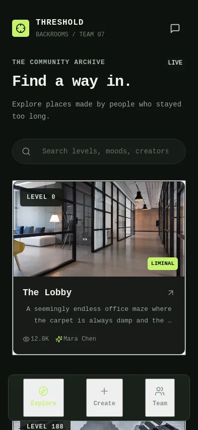 Backrooms AI Builder