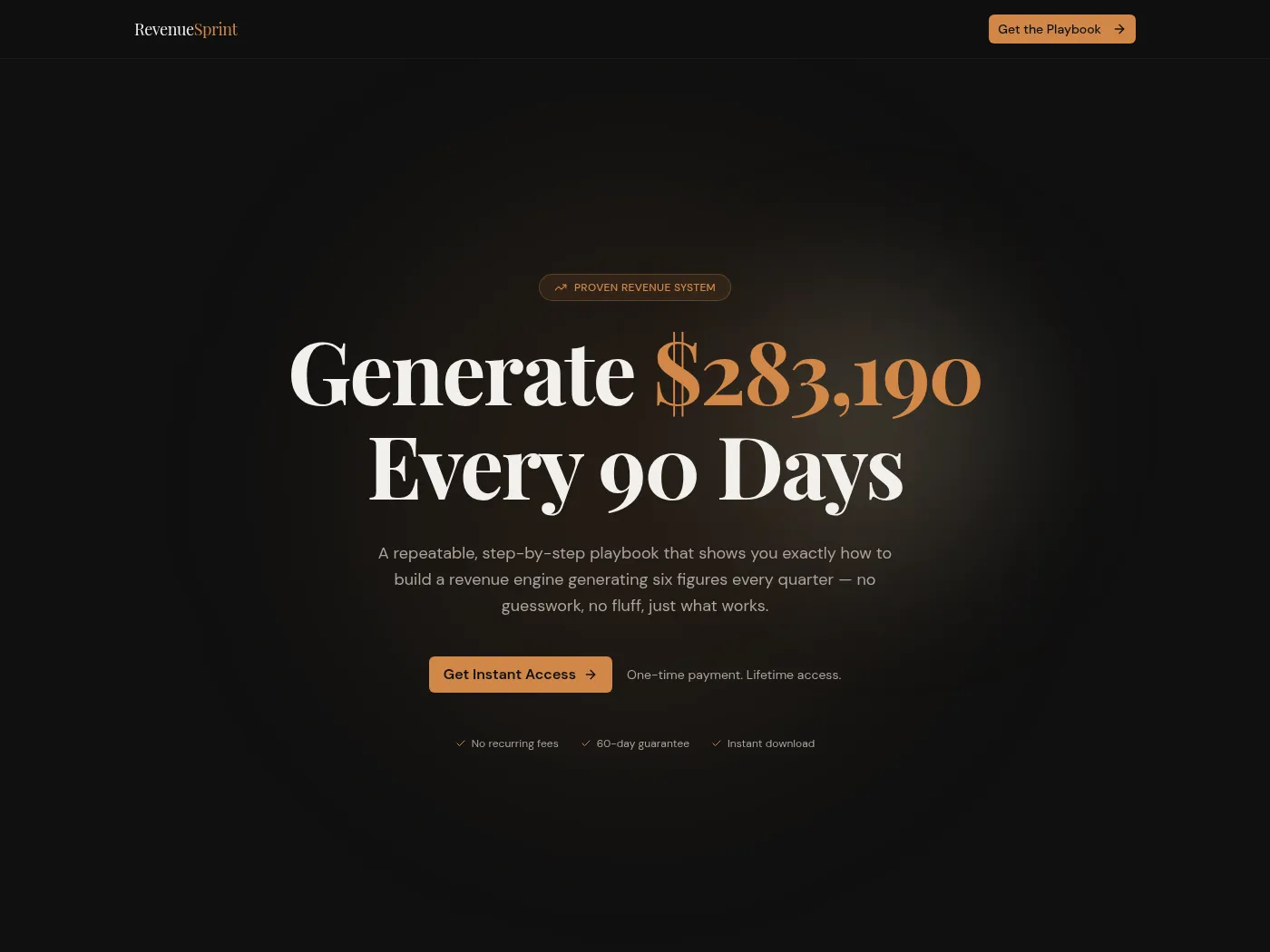 Revenue Sprint Website