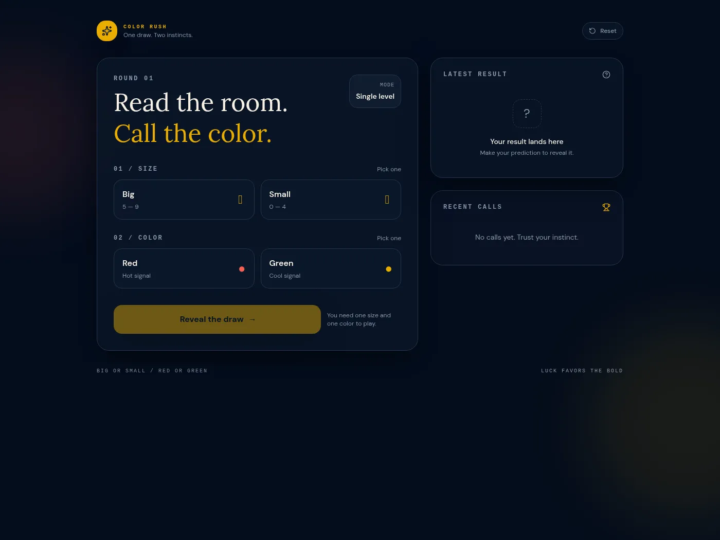 Color Predictor Game