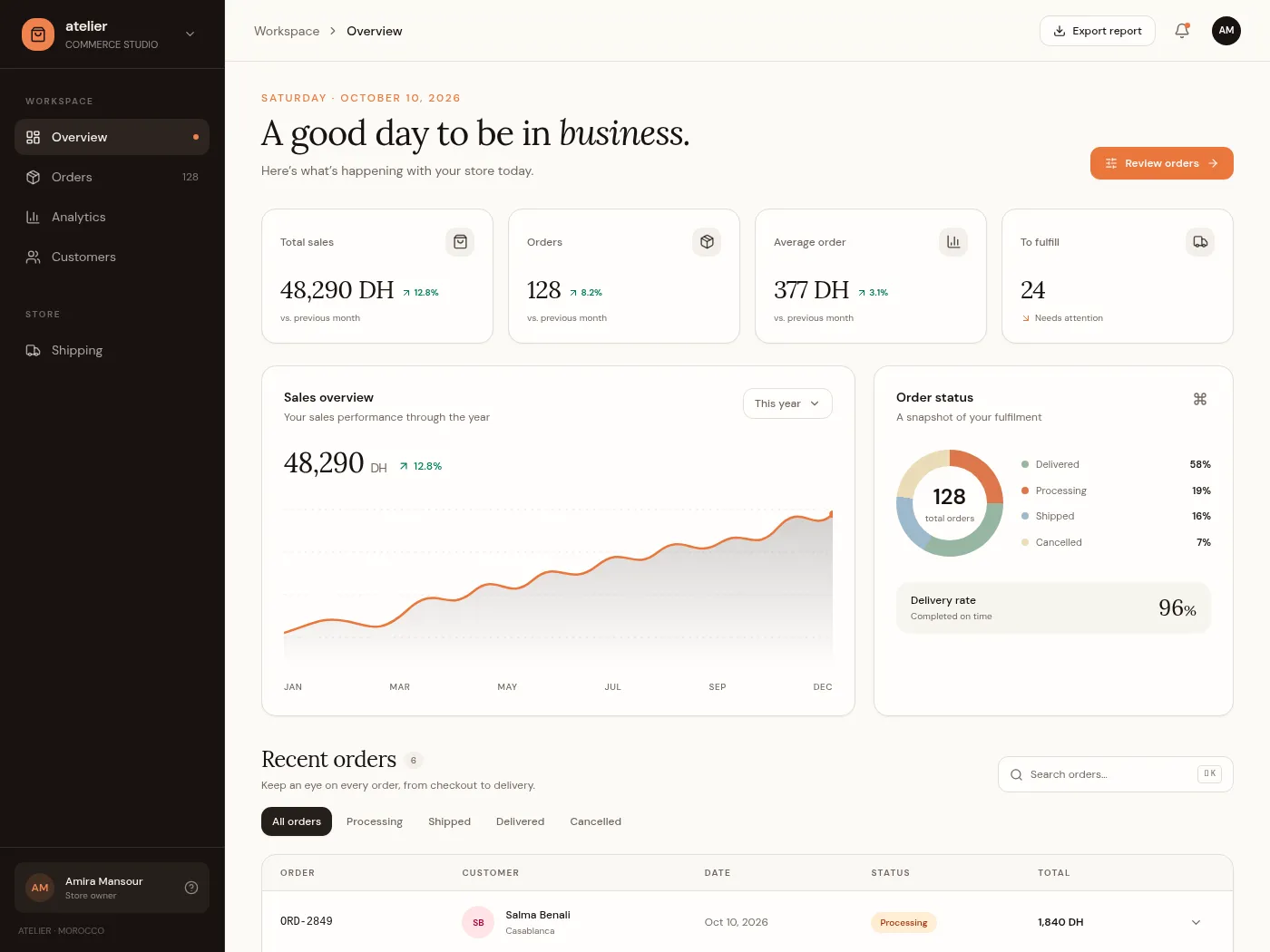 Order Dashboard Pro