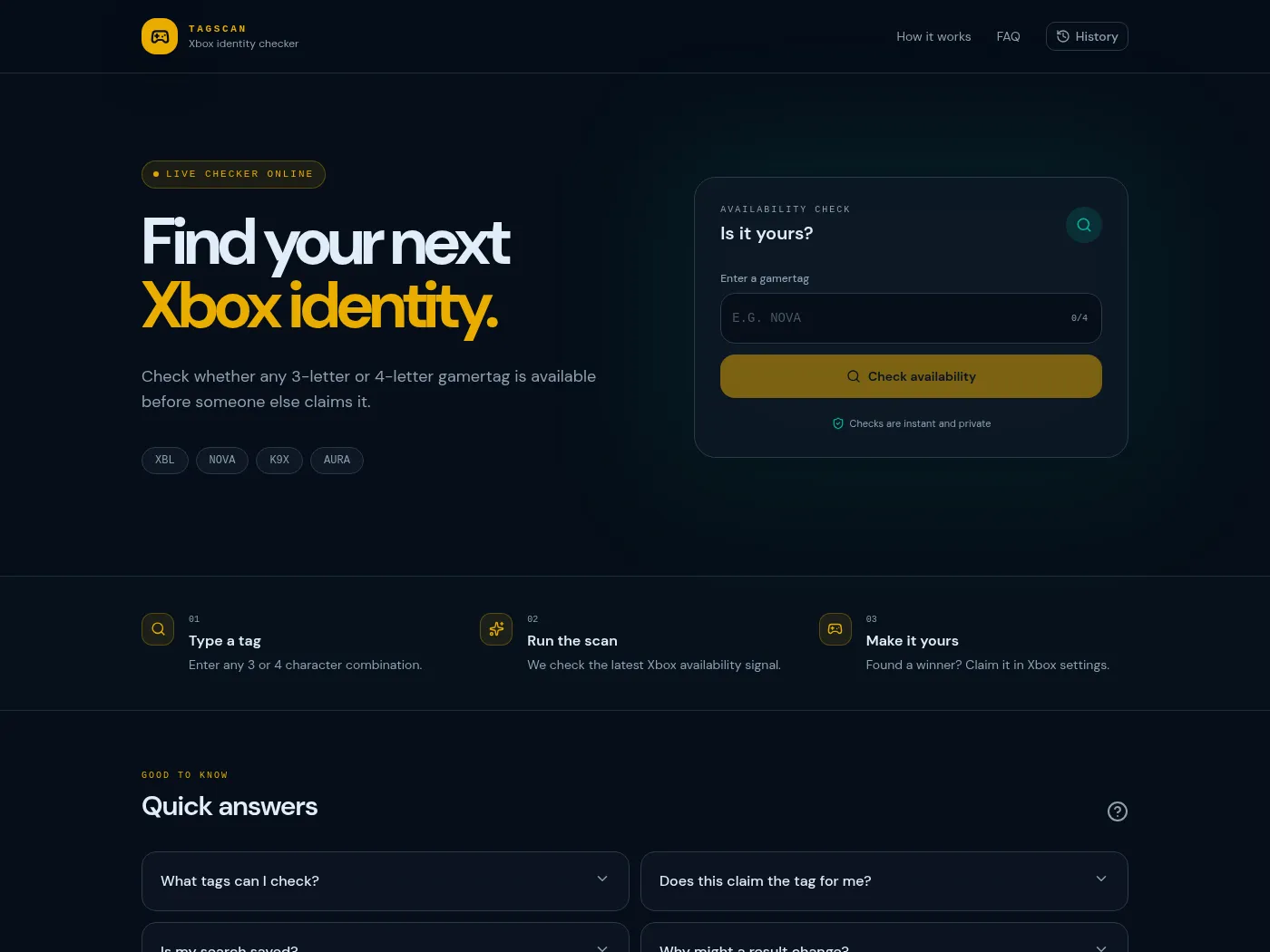 GamerTag Checker Bot
