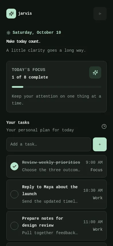 Jarvis Assistant App