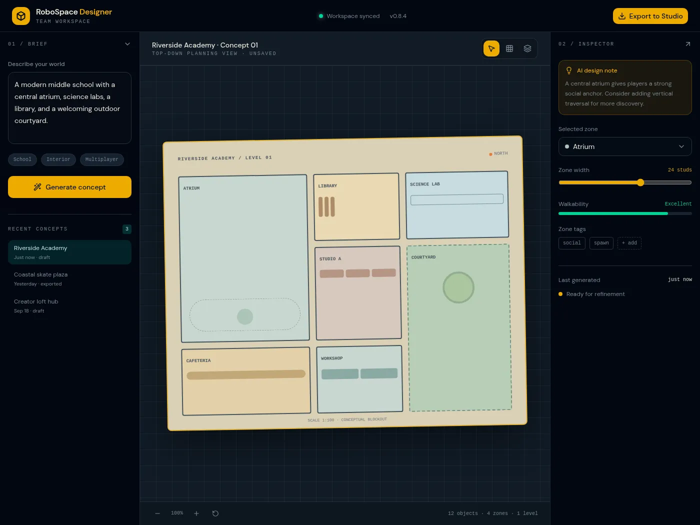 RoboSpace Designer